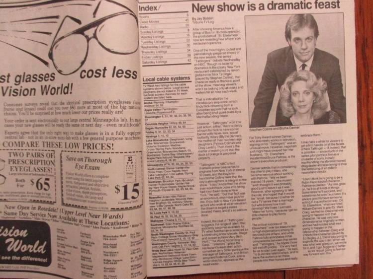 1988 Minneapolis Star Tribune TV Week Magazine - Sitcoms Online Photo ...