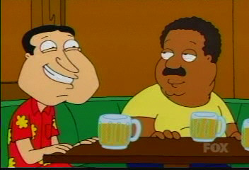 Quagmire and Cleveland having a beer - Sitcoms Online Photo Galleries