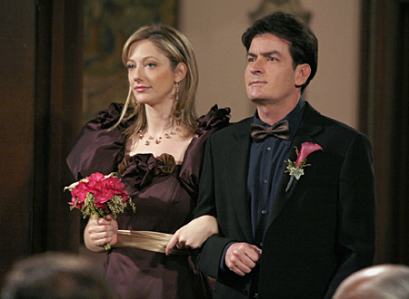 Two and a Half Men: Judy Greer and Charlie Sheen - Sitcoms Online Photo ...